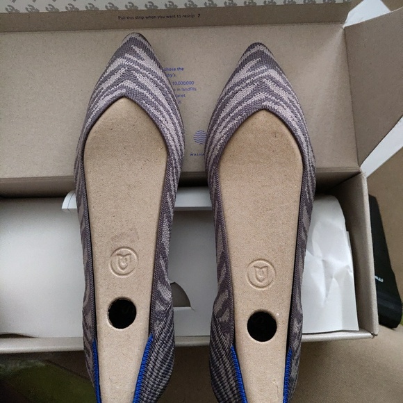 Rothy's | Shoes | Brand New Rothys Point Zebra Gray Neutral | Poshmark
